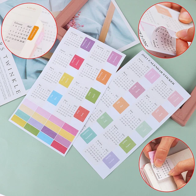 2021 CALENDAR INDEX Label Sticker School Office Supplies Stationery ...