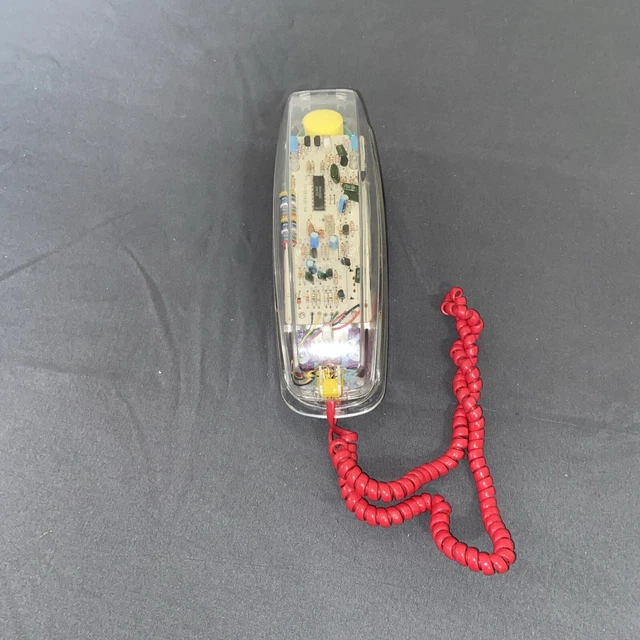 VINTAGE FUN PHONE Metro Light Up 1990’s Clear Corded Telephone Not ...