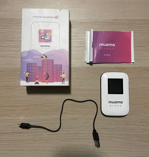 MUAMA RYOKO 4G-LTE Portable Wireless Wi-Fi Router Pre-Owned NO SIM ...