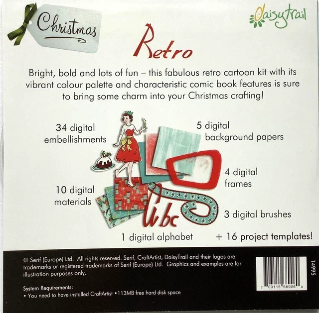 CRAFT ARTIST DIGIKIT - 5 CD ROMS CHRISTMAS DAISYTRAIL - serif ...