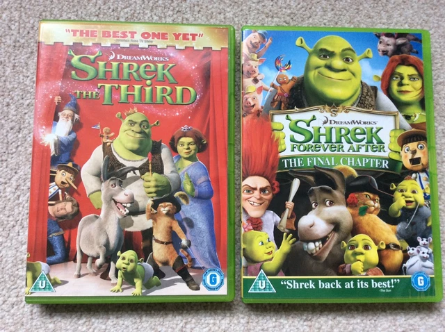SHREK, SHREK 2, Shrek The Third and Shrek Forever After. 4 Film DVD Set. £9.95 - PicClick UK
