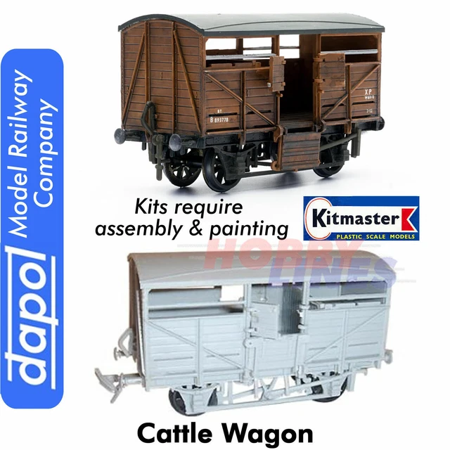 CATTLE WAGON MODEL Railway KitMaster Truck Kit Dapol OO Gauge C039 EUR ...