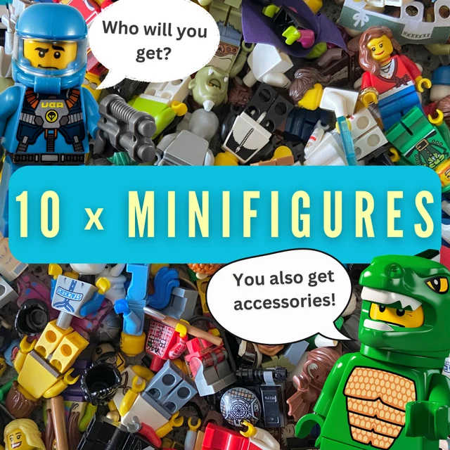 LEGO MINIFIGURES BUNDLE & Accessories X 10 Mixed Mini Figure Job Lot ...