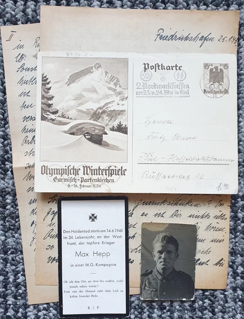 ORIGINAL GERMAN WW2 Lot Photo/death Card/letter/++ $12.70 - PicClick