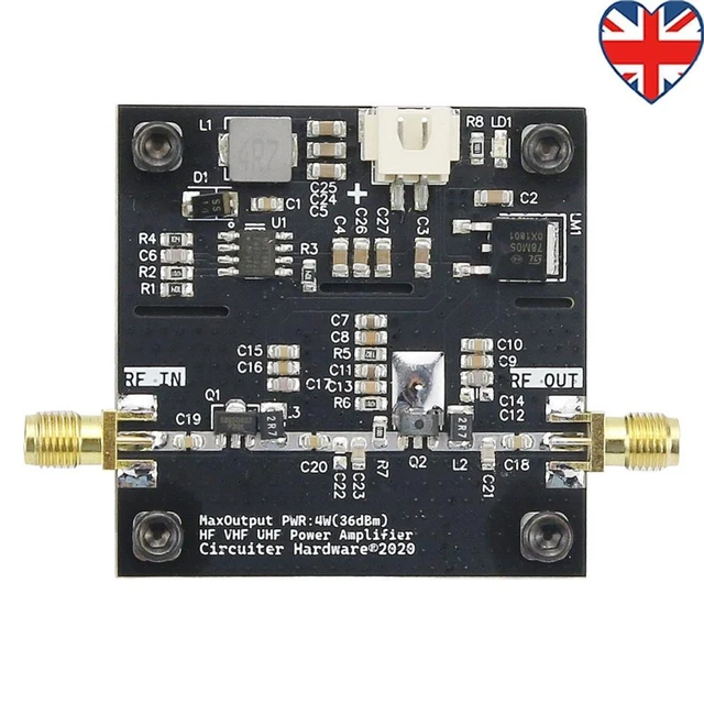 0.5-800MHZ RF POWER Amplifier Module HF VHF UHF Amp for Ham Radio £19. ...
