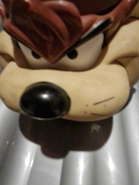 TAZ CUP TEA Coffee Mug 1992 Warner Bros 3D Applause plastic Tazmanian ...