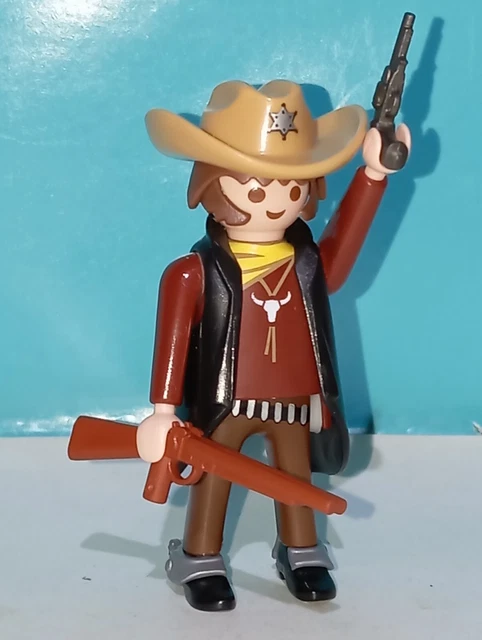PLAYMOBIL FIGURA SHERIFF Oeste Western Marshall Forajido Vaquero Carcel ...