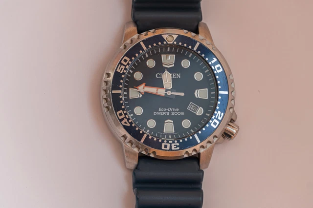 CITIZEN PROMASTER ECO-DRIVE Diver 44 mm boîtier en acier inoxydable ...