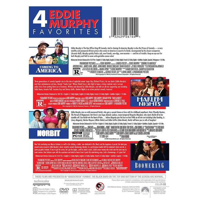 EDDIE MURPHY 4-FILM Collection (DVD) Eddie Murphy EUR 17,36 - PicClick IT