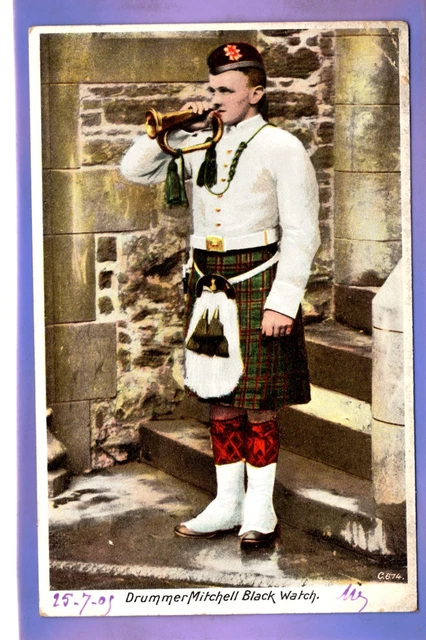BOER WAR DRUMMER Mitchell Black Watch Scottish Regiment Army Military Postcard £4.37 - PicClick UK