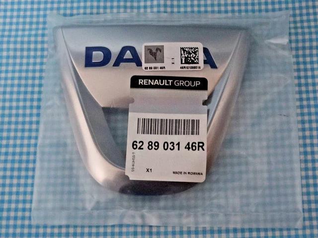 NEUF LOGO AVANT sigle monogramme DACIA DUSTER 2 II lettre bleu clair ...