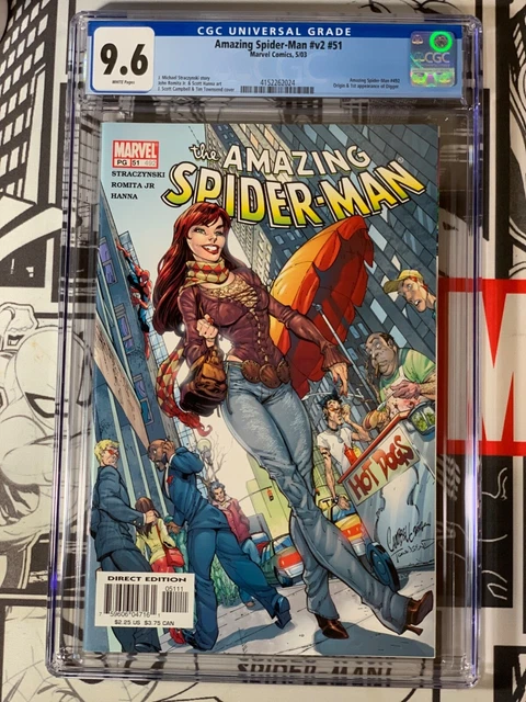 AMAZING SPIDER-MAN ISSUE #51 CGC 9.6 Digger 1st app J Scott Campbell ...