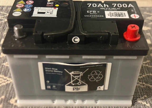 ORIGINAL VW STARTERBATTERIE Autobatterie Batterie 12V 70Ah 420/700A ...