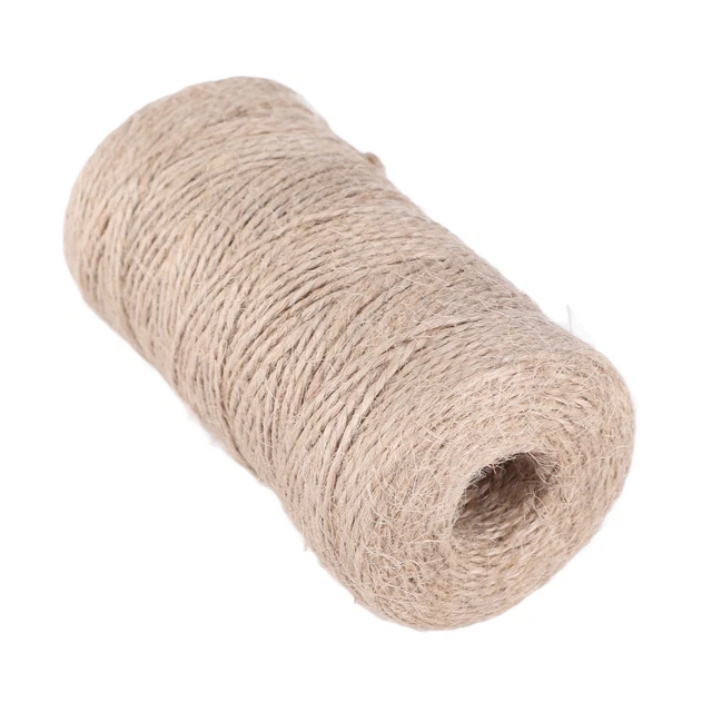 100M NATURAL HEMP Burlap Jute String Ball Roll Gift Wrapping Rope DIY ...