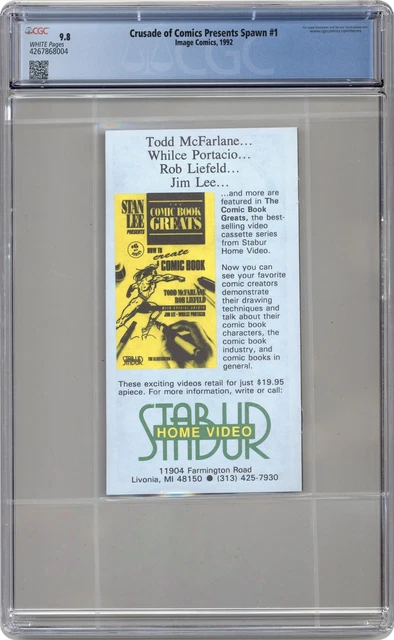 MINI BANDE DESSINÉE Crusade of Comics Presents Spawn #1 CGC 9.8 1992 4267868004 EUR 170,92 ...