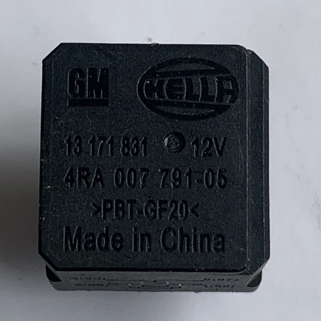 *GENUINE* GM VAUXHALL 4 Blade Terminal 12V Hella Relay Black 4Ra 007 ...