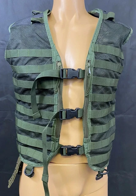 DUTCH MILITARY OLIVE Green MOLLE Modular Webbing Platform Vest £29.95 ...