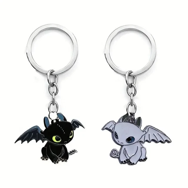 HOW TO TRAIN Your Dragon Toothless Night Fury Keychain Keyring Pendant ...