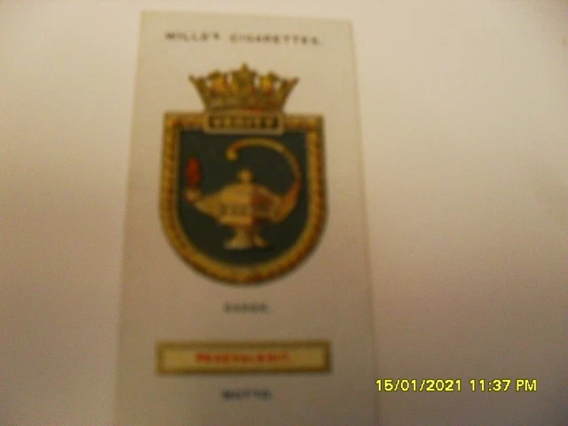 HMS VERITY ROYAL Navy Ships Badge Crest DESTROYER original card. EUR 2 ...