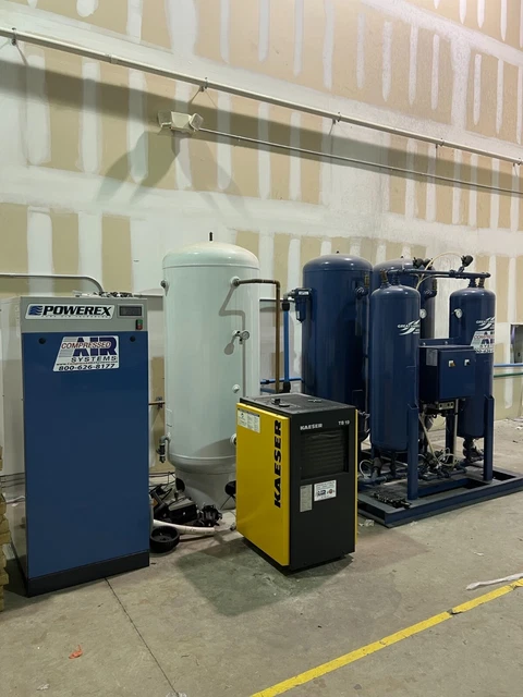 NITROGEN GENERATOR AIR System- (2) POWEREX Compressors - Laboratory ...