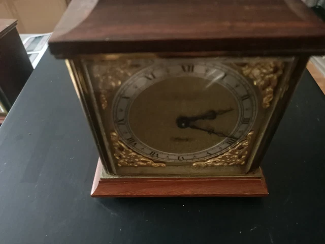H SAMUELS QUARTZ brass Mantle clock vintage £30.86 - PicClick UK