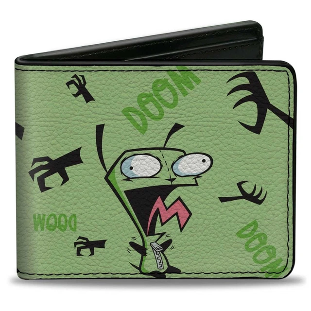 BI-FOLD WALLET INVADER Zim GIR Screaming DOOM Pose Greens EUR 24,72 ...
