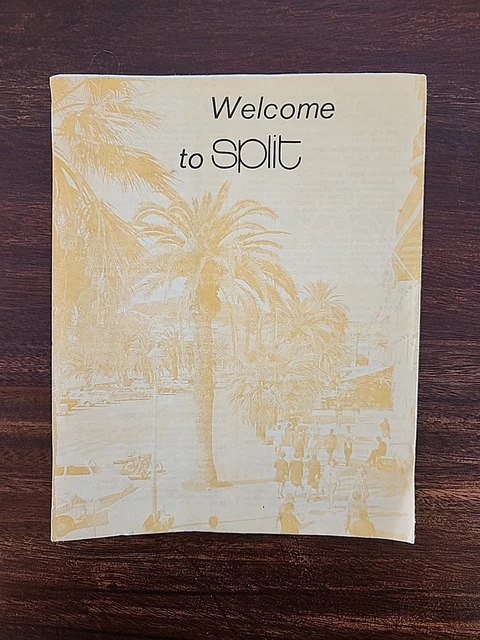 WELCOME TO SPLIT, Vintage Tourist Map 1960's $25.00 - PicClick AU