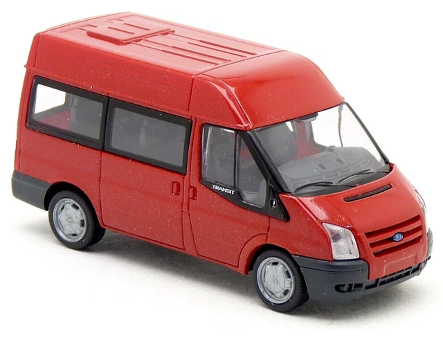 RIETZE 21502 - Ford Transit Hochdach rot metallic - Bus Modell 1:87 H0 ...