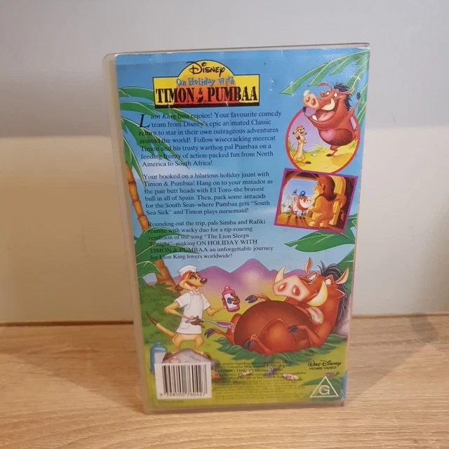 DISNEY ON HOLIDAY With Timon And Pumbaa VHS Tape 1997 $12.00 - PicClick AU