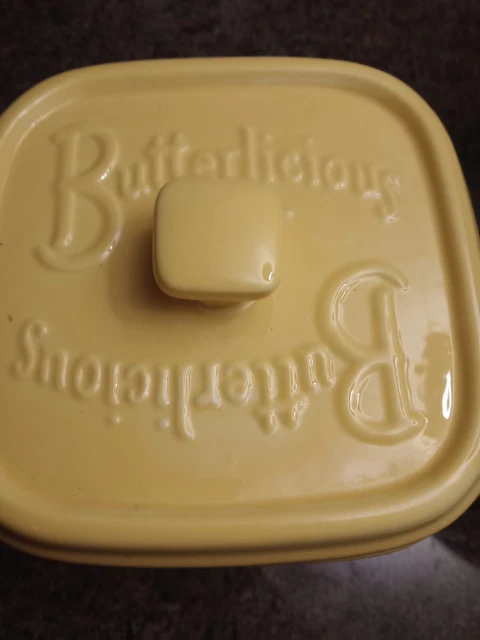 BUTTERLICIOUS BUTTER DISH by Wade 3.5 inches tall exc lid 5 inches ...