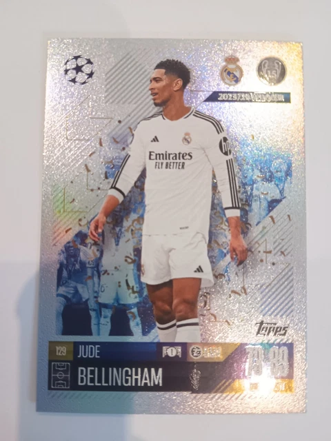 TOPPS MATCH ATTAX 2024-25 Jude Bellingham Real Madrid Attax Card #129 ...