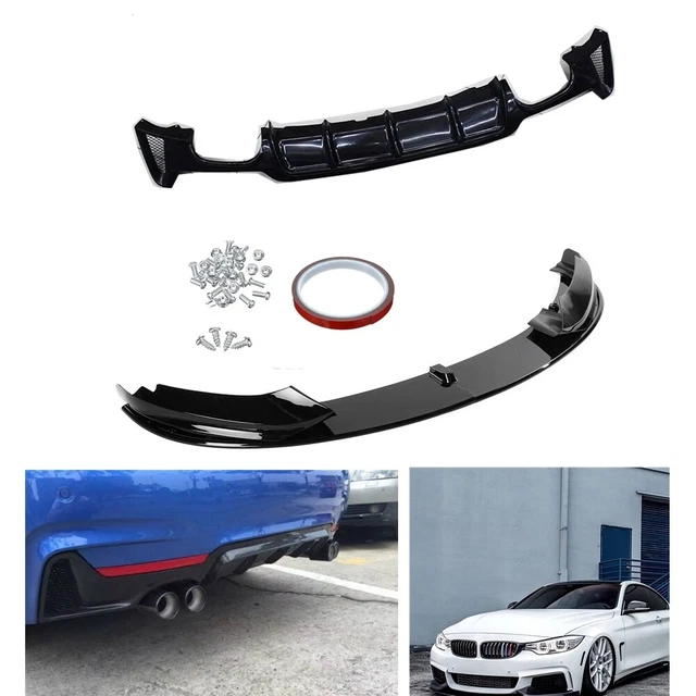FRONT BUMPER SPOILER Rear Diffuser Lip Kit For BMW 4 Series F32 F33 ...