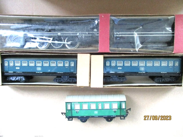 BUB TRAIN COMPLET avec boites échelle HO loco type C ref 1010 = 1410 ...