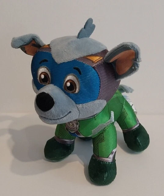 PAW PATROL MIGHTY Super Paws Rocky Small Plush Soft Toy Spin Master ...