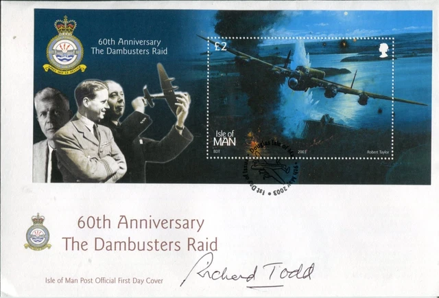 WW2 60TH ANNIVERSARY RAF Dambusters raid FDC signed by Richard Todd ...