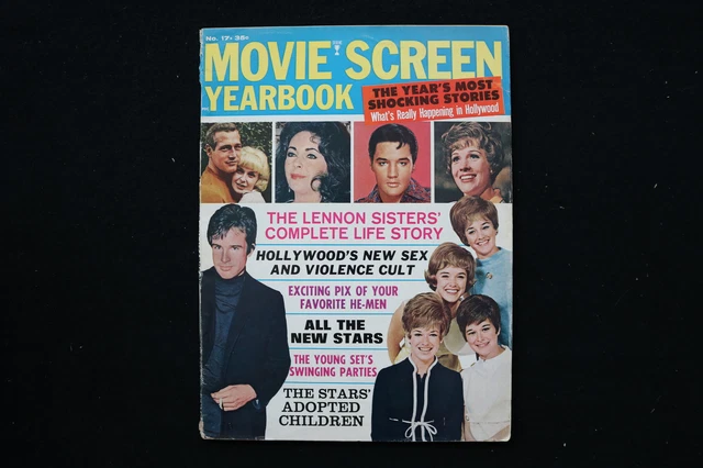1968 MOVIE SCREEN Yearbook Magazine - Elvis-Elizabeth Taylor Cover - E ...