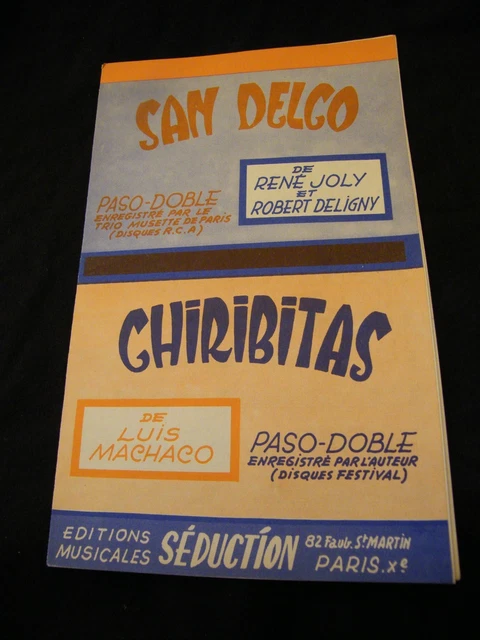 PARTITURA SAN DELGO Joly Deligny Chiribitas Machaco Foglio Musicale EUR ...