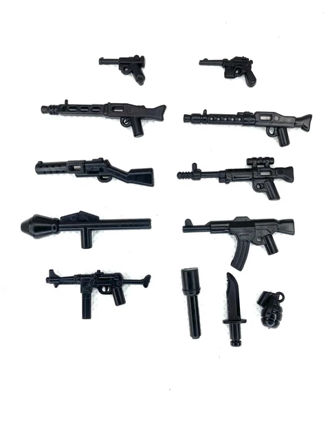 GUN WEAPON PACK WW2 Military Weapons and Accessories LEGO Compatible ...