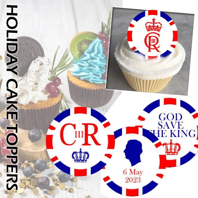 KING CHARLES EDIBLE Wafer Paper Cupcake Cake Bun ToppeR6 X4C2 $3.94 ...