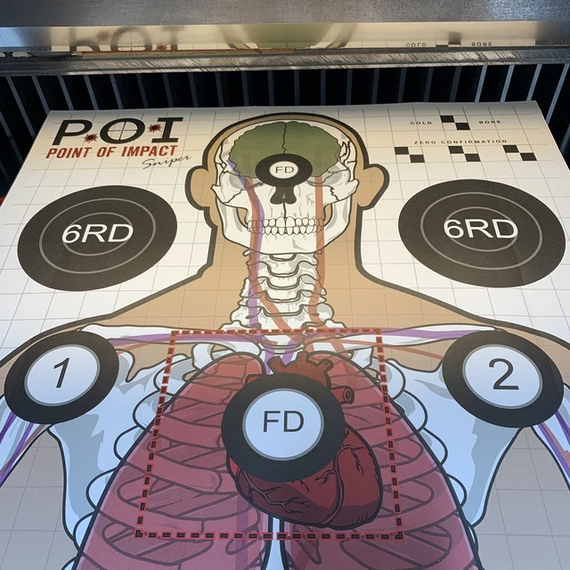 5 PAPER TARGETS Gun Range Pistol Rifle Skeleton Vital Organs & Shooting ...