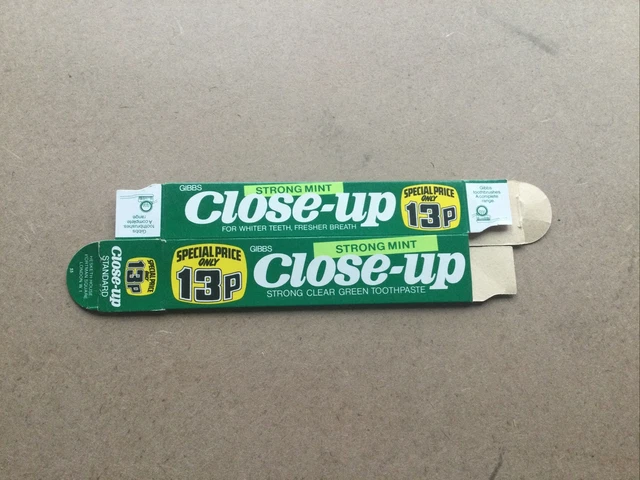 VINTAGE GIBBS MINT Toothpaste Box 70s 80s ? Packaging Empty No Barcode ...