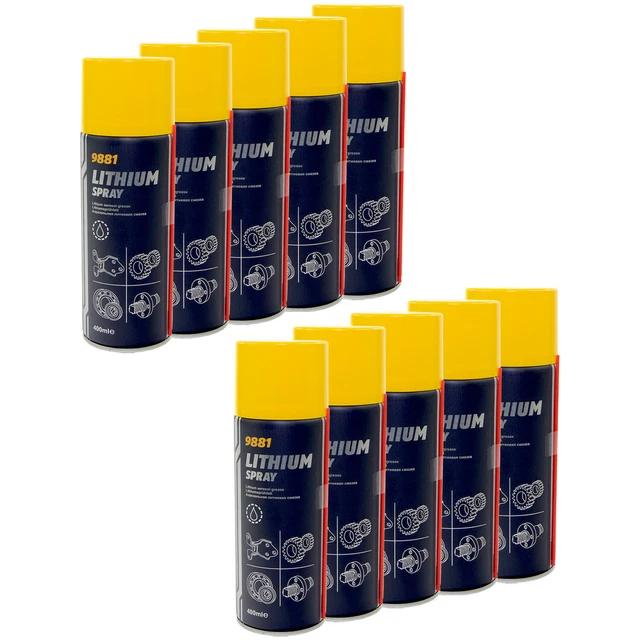 LITIO SPRAY LITHIUMFETT Grasso per Cuscinetti Rulli 10 X 400 ML ...