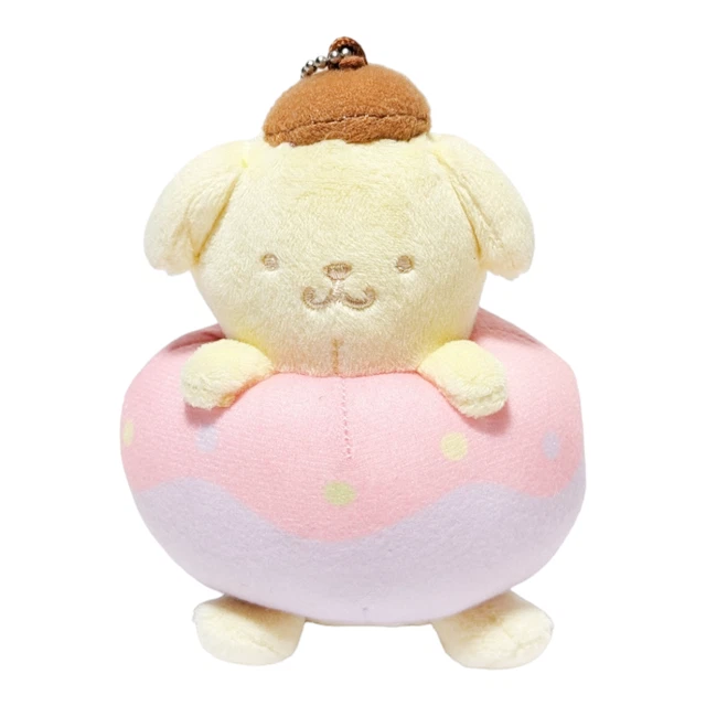 SANRIO CHARACTER POMPOMPURIN Plush Donut Keychain Cafe Sweet Kuji ...