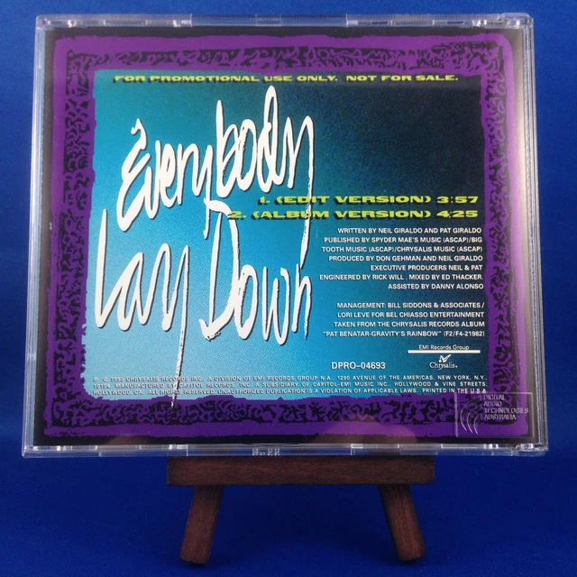 PAT BENATAR: EVERYBODY Lay Down (EXTREMELY RARE NEW 1993 USA IMPORT ...
