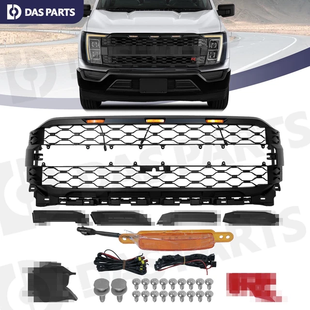 FITS 2021-2023 FORD F150 F-150 Raptor Style Front Bumper Grille Mesh W ...