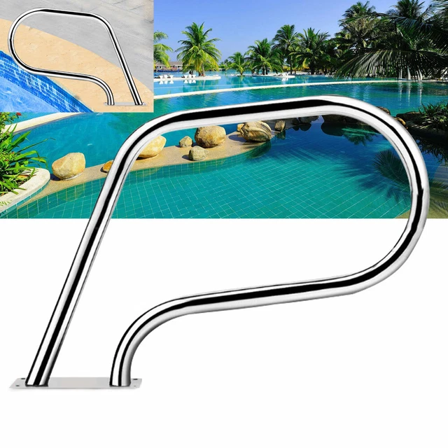 SWIMMING POOL HANDRAIL Stainless Steel Pool Spa Hand Rail Ladder ...