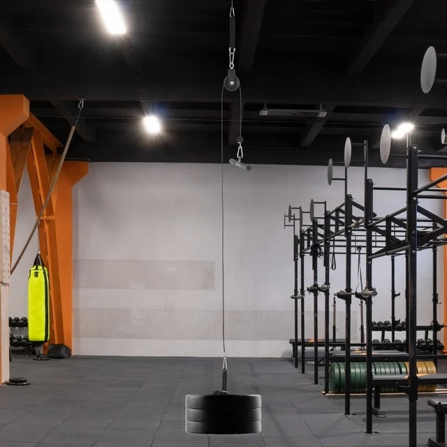 GYM CABLE ATTACHMENT Pulley System Machine Pull Down Rope Lifting ...