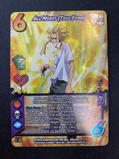 ALL MIGHT (TRUE Form) (MHA-Q01 P 1/5) My Hero Academia Card Game £10.75 ...