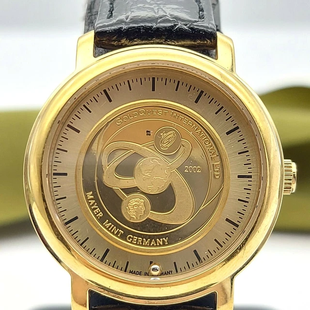 GENUINE GOLDQUEST INTERNATIONAL Ladies Mayers Mint Germany 24ct Gold ...