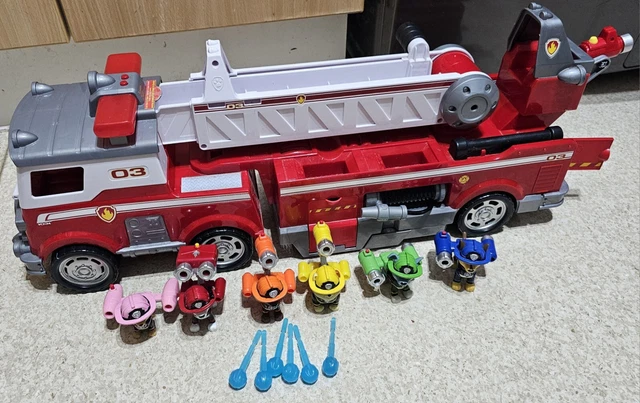 PAW PATROL ULTIMATE Fire Rescue 6 Pups Full Set Pups Packs Water ...